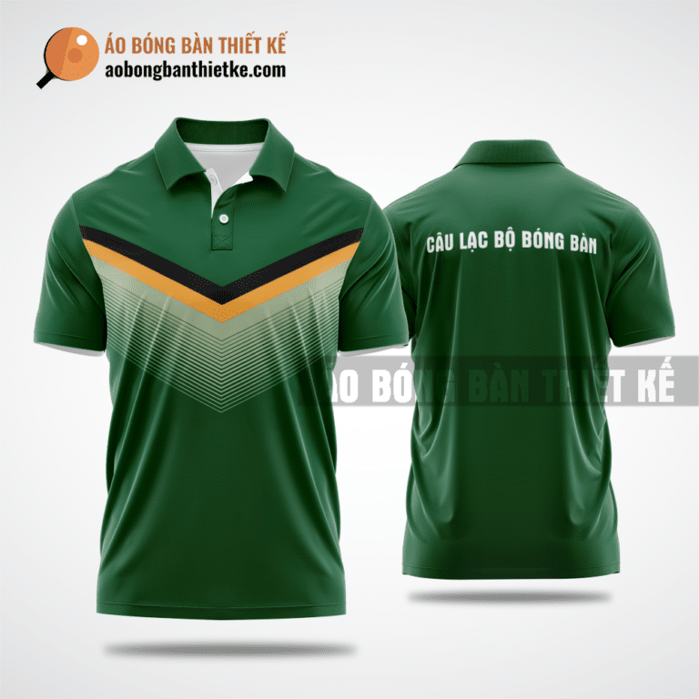 Mẫu ping pong uniform CLB Lộc Bình màu xanh két thiết kế phong cách ...